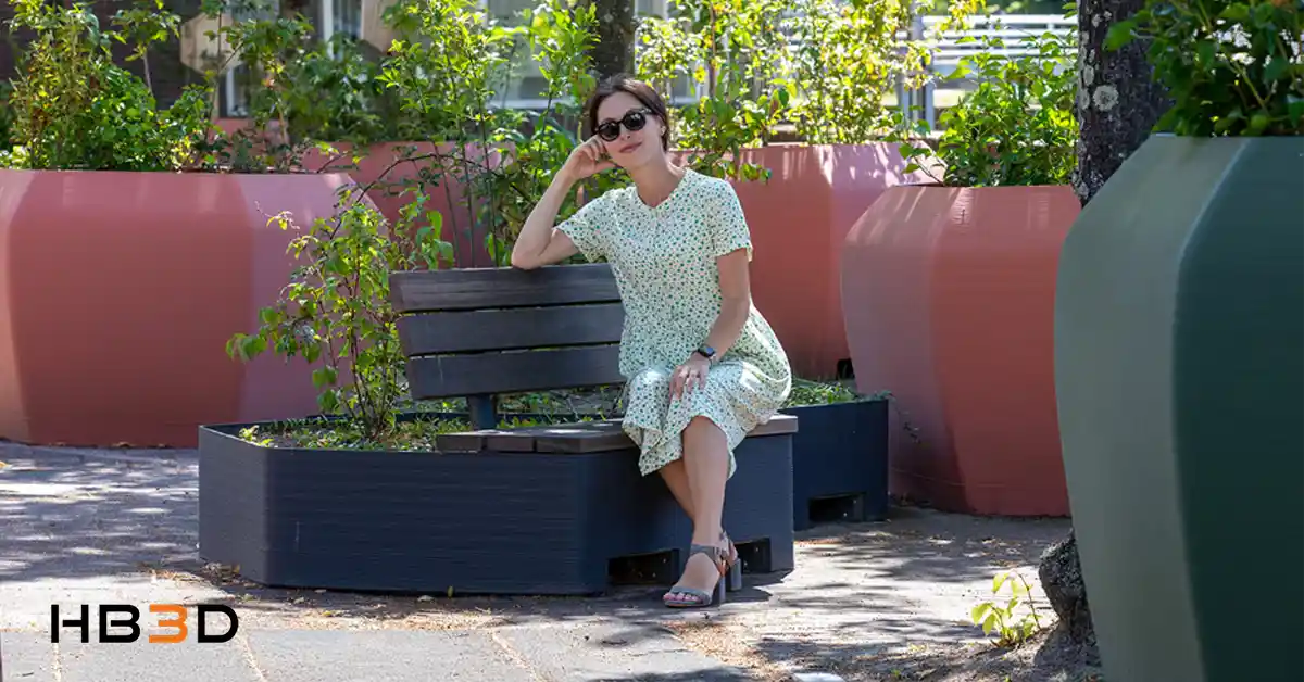 3D Printed Street Furniture from Municipal Waste - HB3D